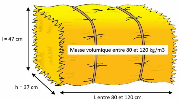 Poid Botte De Paille Rectangulaire